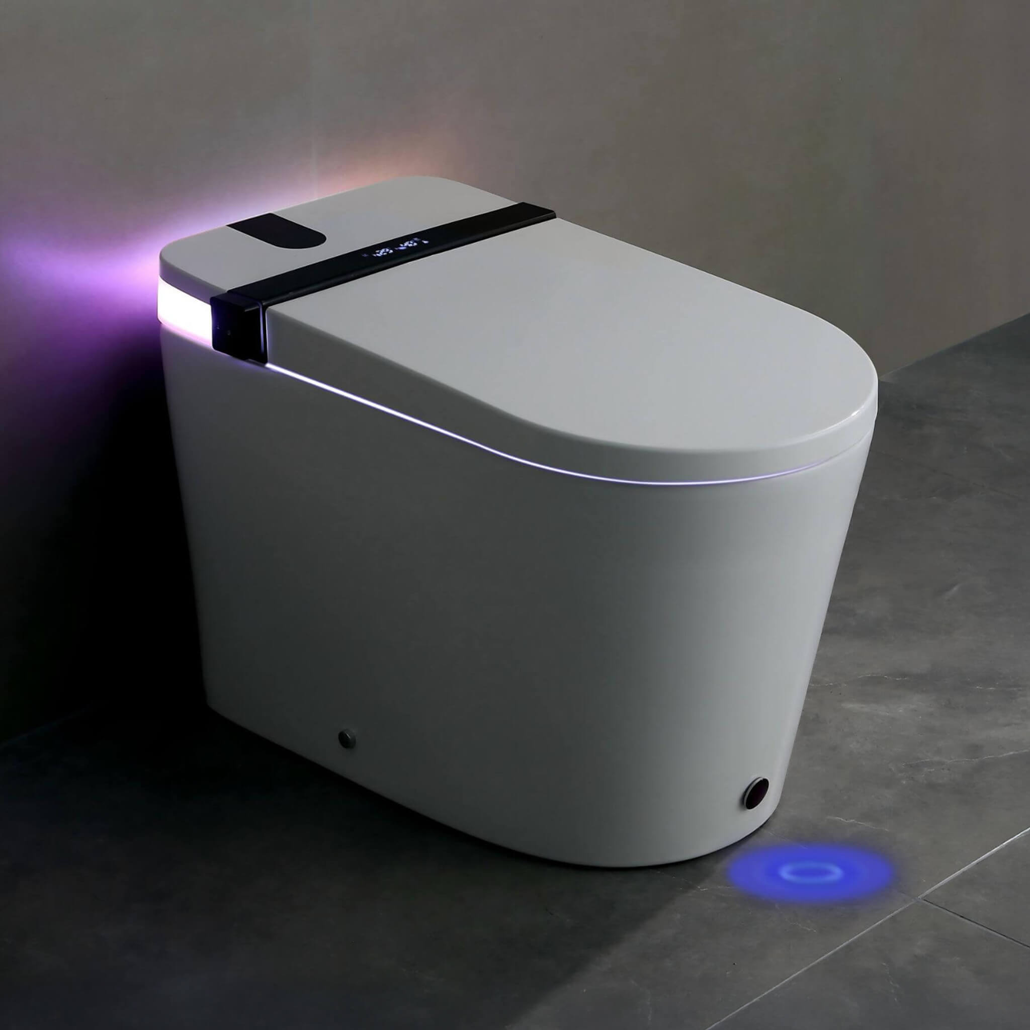 Nuvia Premium Smart Toilet With Bidet Seat LED Display & Night Light ...